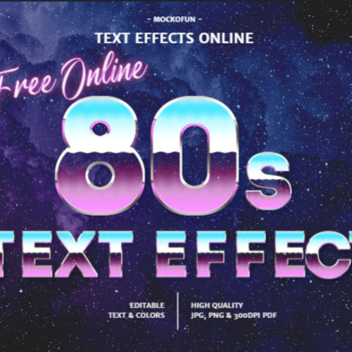 80s Chrome Font [FREE & Online] - MockoFUN