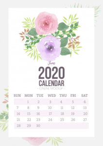 Floral Calendar Design - MockoFUN