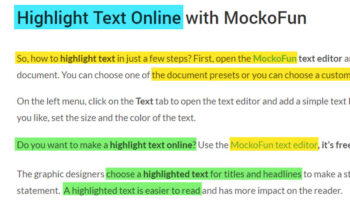 (FREE) Highlight Text Online | MockoFun Text Editor