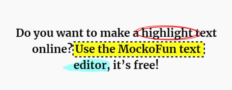 (FREE) Highlight Text Online | MockoFun Text Editor
