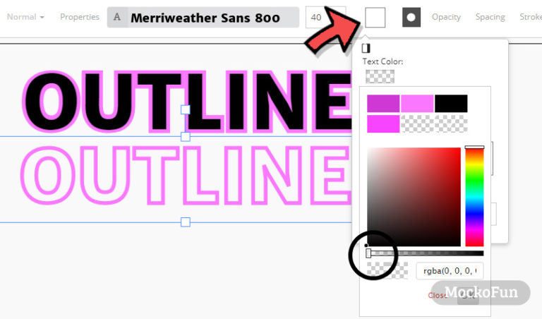 Stroke Text: How to Make Text With Stroke Online - MockoFUN