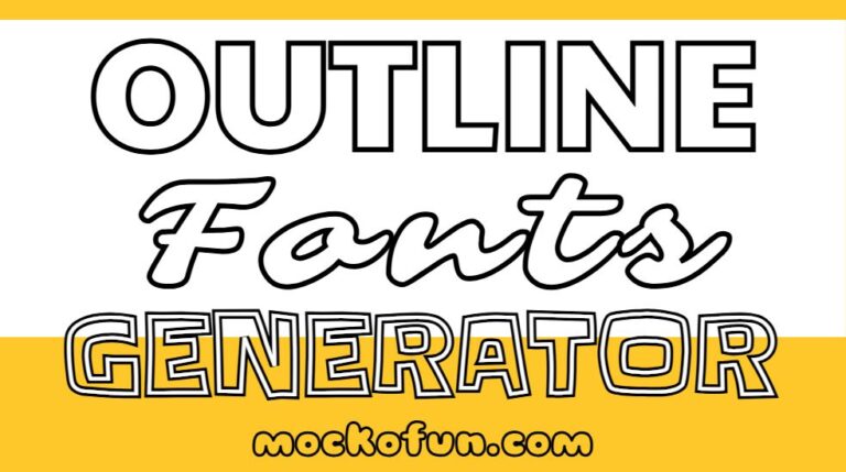 Outline Font Generator | Text with Stroke - MockoFUN