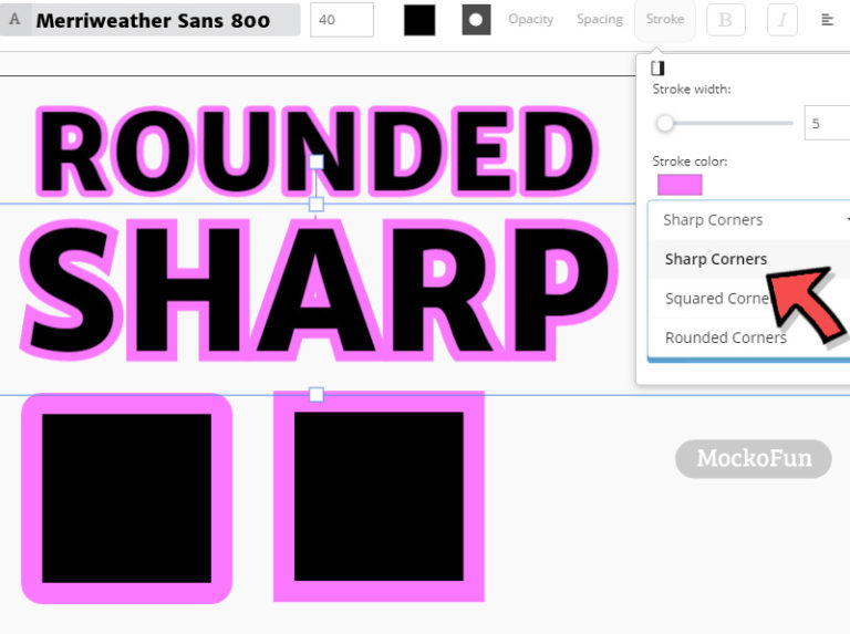 Stroke Text: How to Make Text With Stroke Online - MockoFUN