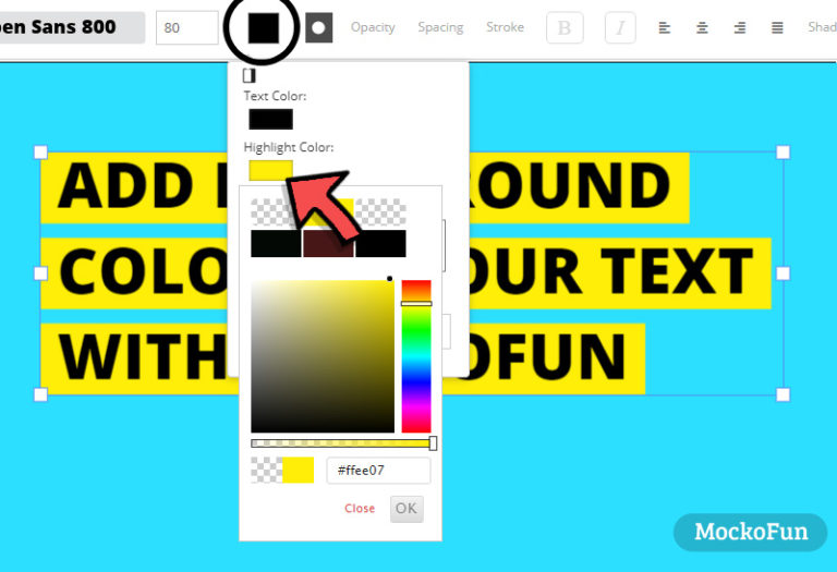 (FREE) Highlight Text Online | MockoFun Text Editor
