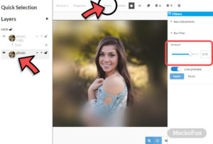 (FREE) Blur Photo Online - MockoFUN