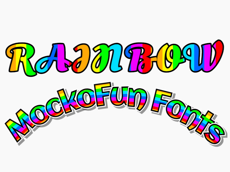  FREE Rainbow Font MockoFUN