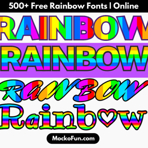  FREE Rainbow Font MockoFUN