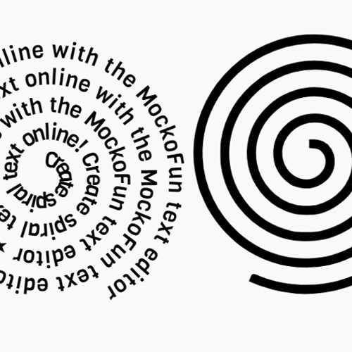 Spiral Text Generator - MockoFUN 🌀
