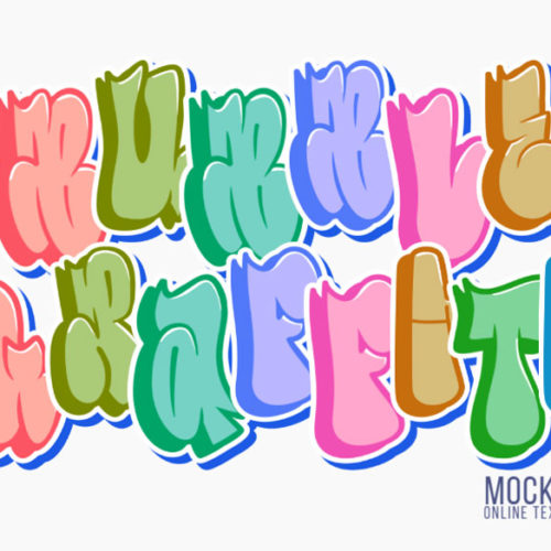 Bubble Graffiti Letters - MockoFUN