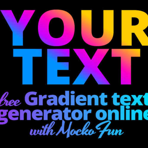 Gradient Text Generator - MockoFUN