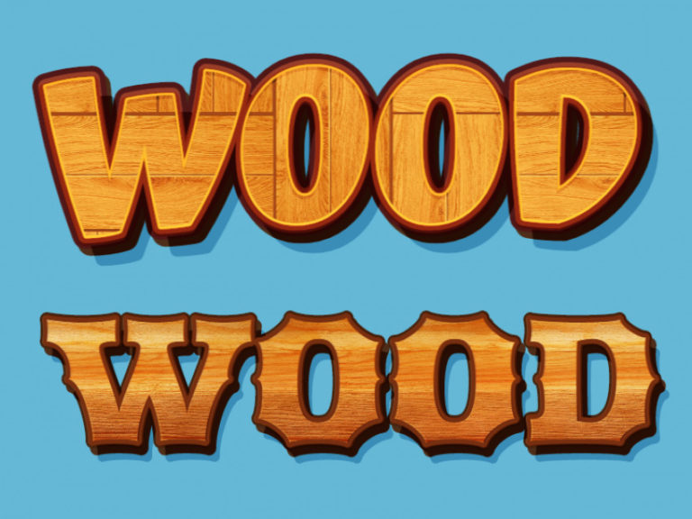 Wood Font Style - MockoFUN