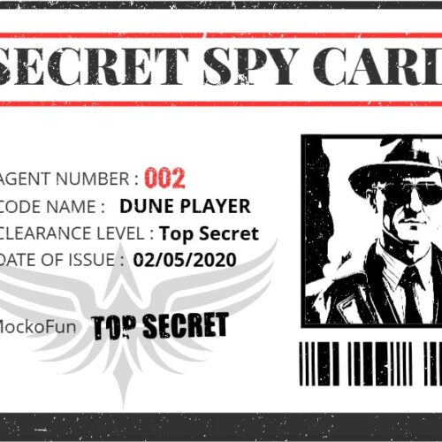 🕵️ (FREE) Secret Agent ID Card - MockoFUN 😎