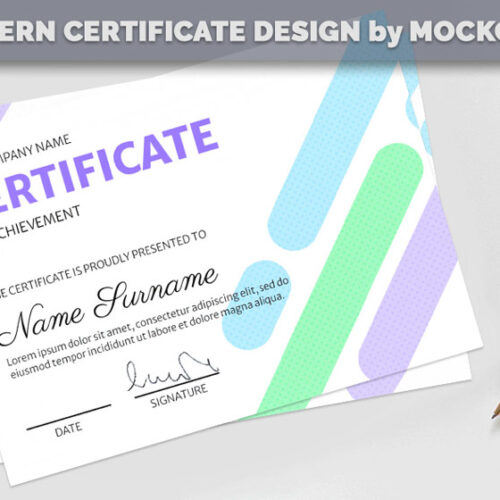 Modern Certificate Design - MockoFUN