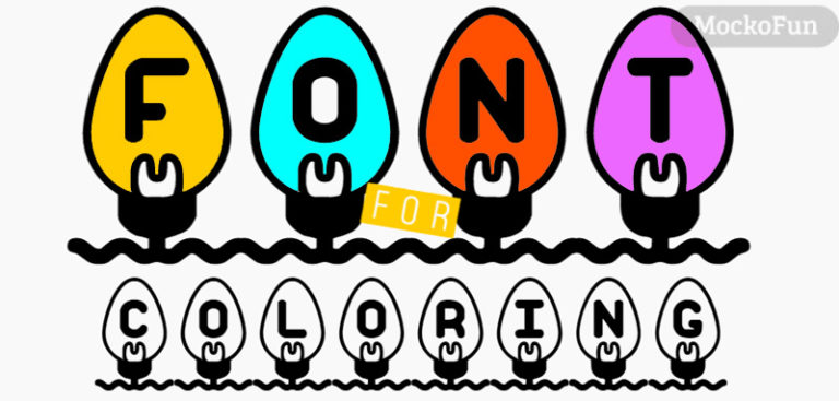 🐌 Fonts for Coloring [FREE] - MockoFUN
