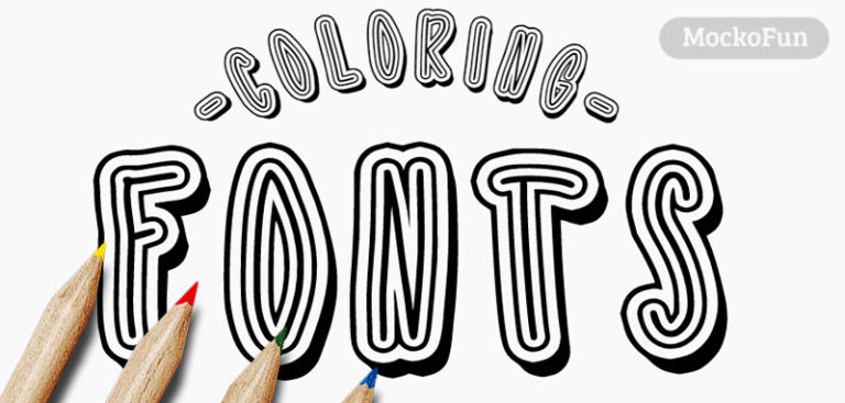 🐌 Fonts for Coloring [FREE] - MockoFUN