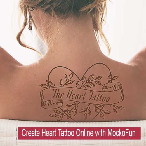 ️️ Heart Shaped Name Tattoo - MockoFUN ️️