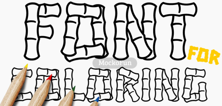 🐌 Fonts for Coloring [FREE] - MockoFUN