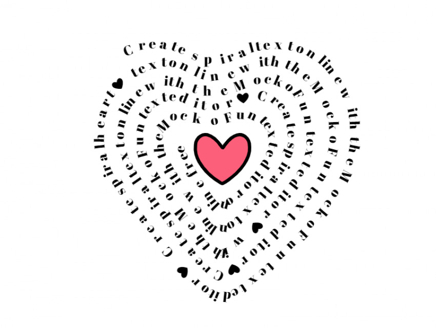  Text In Heart Shape MockoFUN