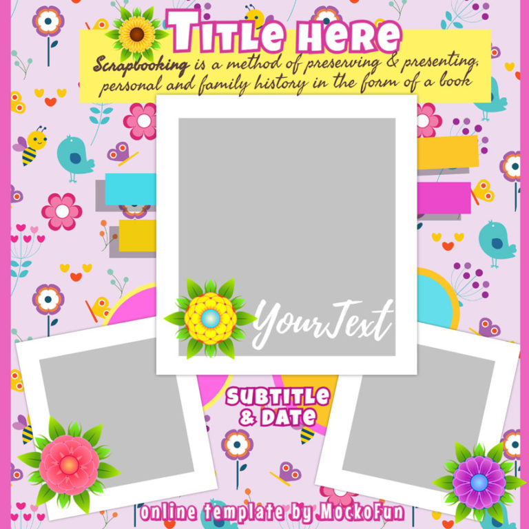 🌼 Scrapbook Template - MockoFUN