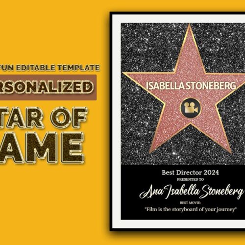 Hollywood Star Template - MockoFUN