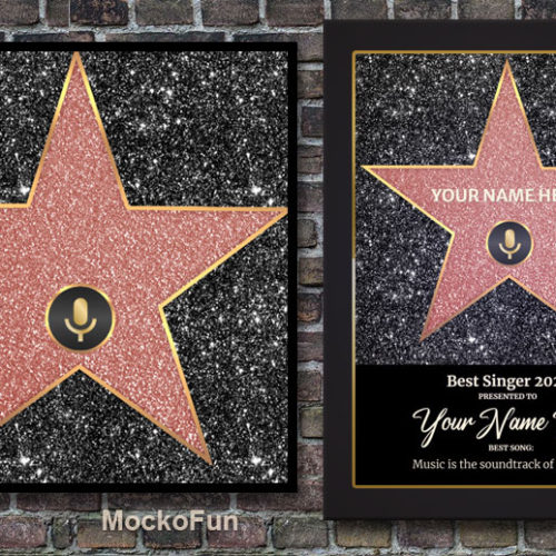 Hollywood Star Template - MockoFUN