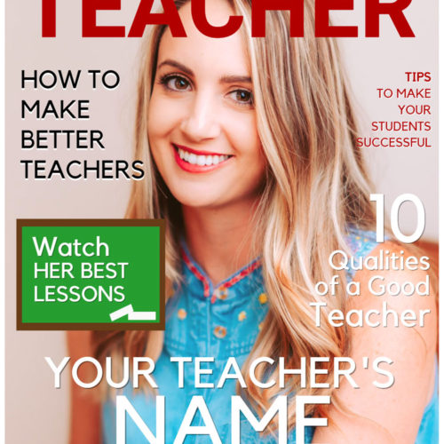 Teacher Magazine Cover - MockoFUN