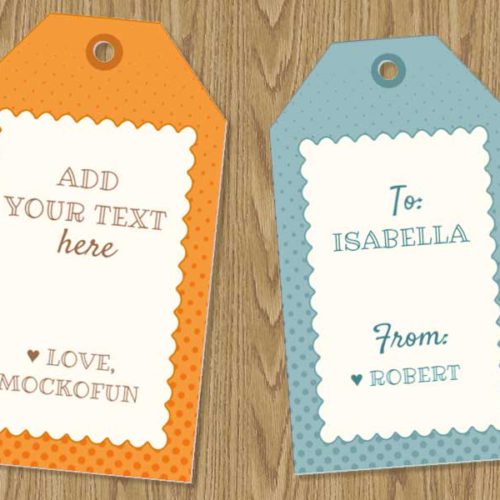 🎁 Editable Gift Tag - MockoFUN