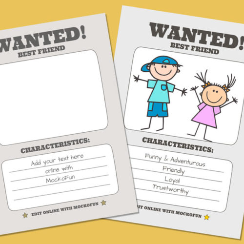 Wanted Best Friend Poster - MockoFUN