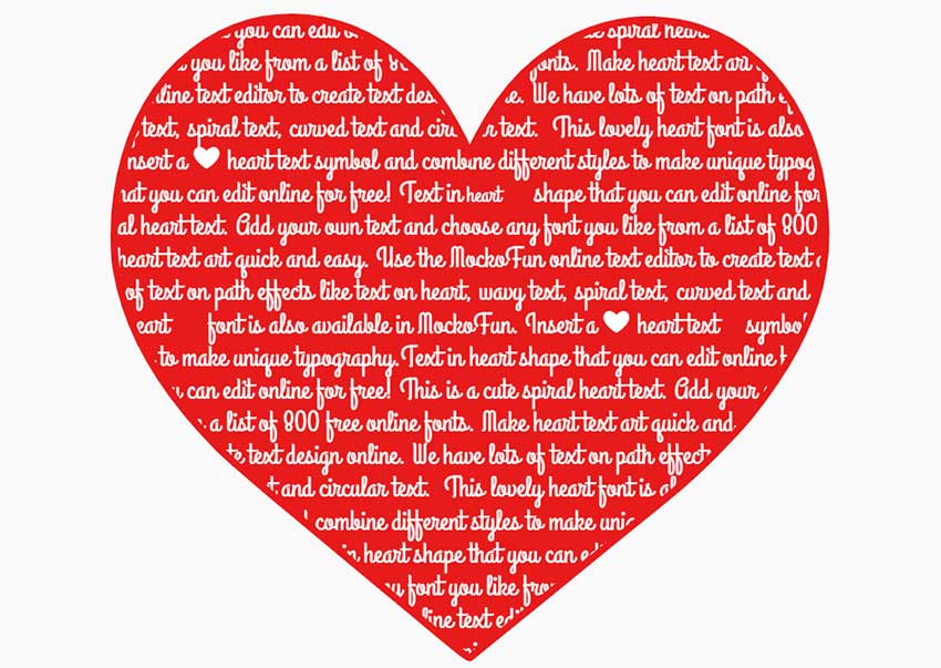 Heart Shape With Text MockoFUN