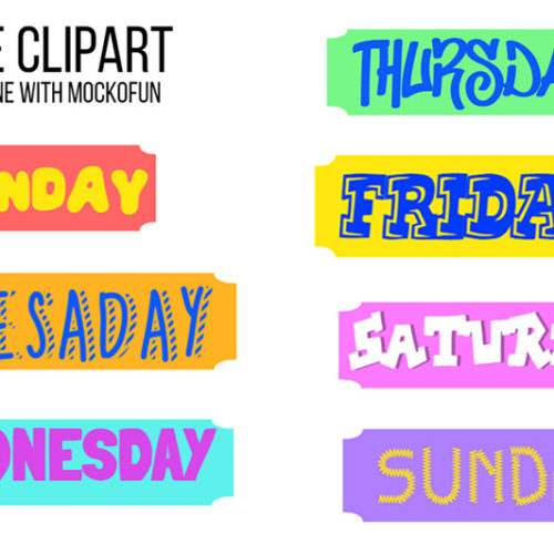 Days of The Week Clipart - MockoFUN