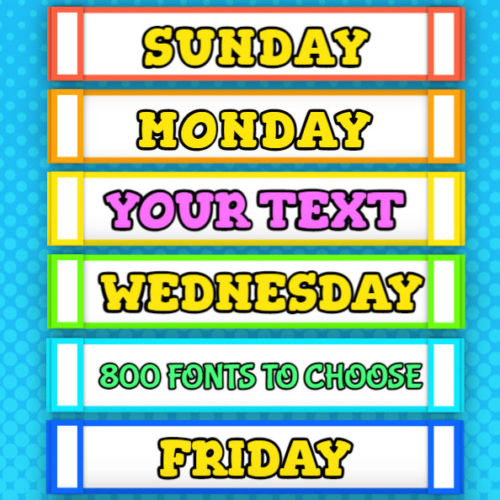 Days of the Week Poster - MockoFUN