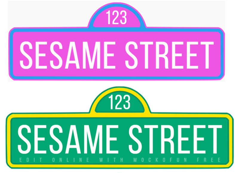 Blank Sesame Street Signs