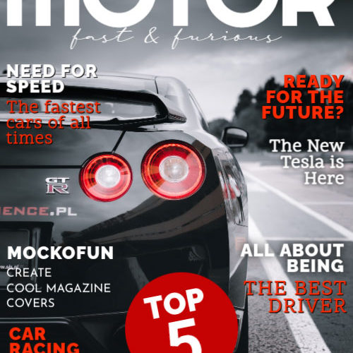 🚗 Car Magazine Cover Design - MockoFUN