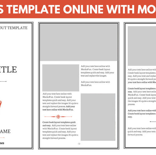 📖 Book Layout Template - MockoFUN