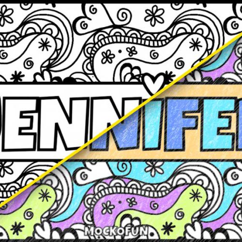 Free Personalized Name Coloring Pages - MockoFUN