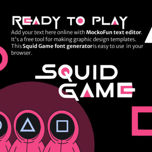 [FREE] Squid Game Font Generator - MockoFUN 〇