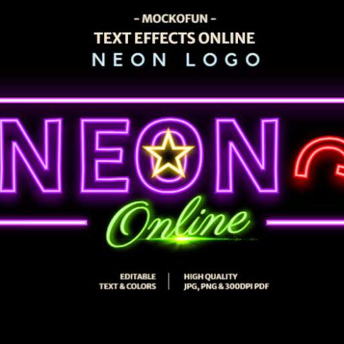 Neon Font Generator - MockoFUN