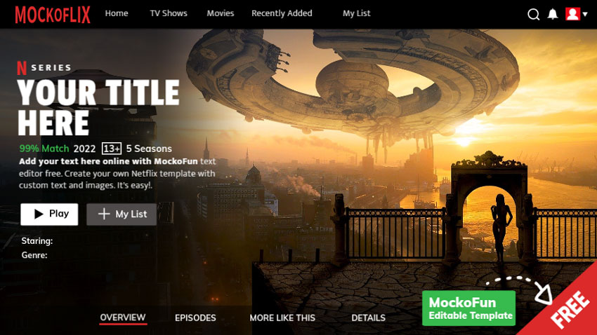  FREE Netflix Template MockoFUN