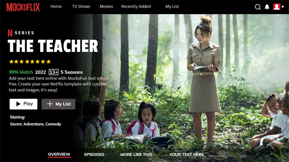  FREE Netflix Template MockoFUN