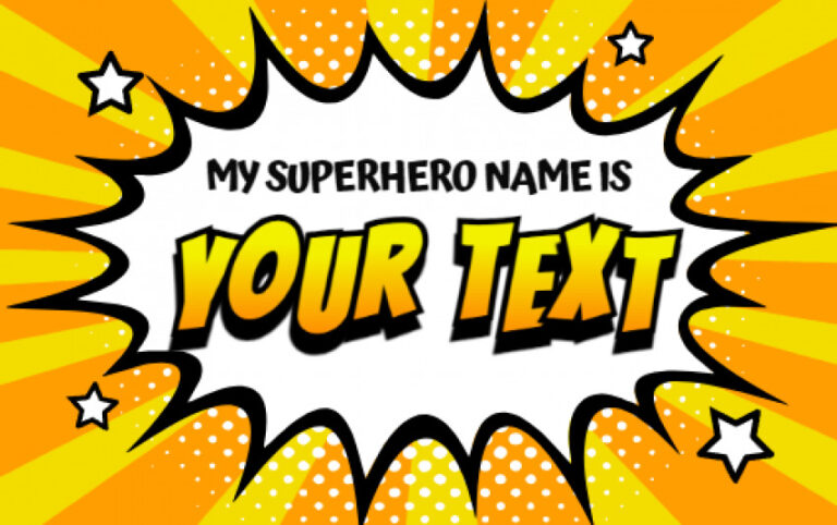 🦸 Superhero Name Tag - MockoFUN