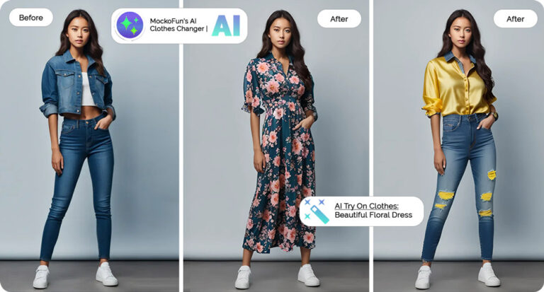 AI Clothes Changer Online Free - MockoFUN
