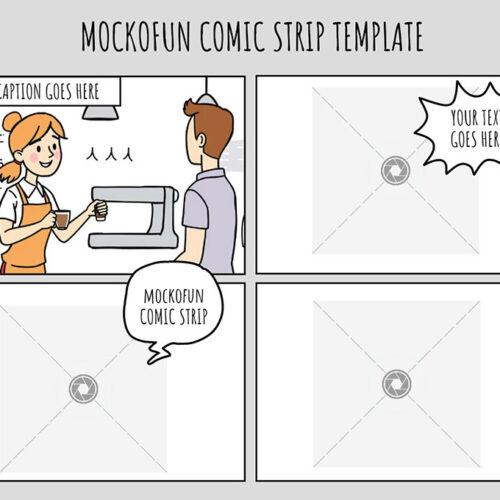 4 Panel Comic Template - MockoFUN