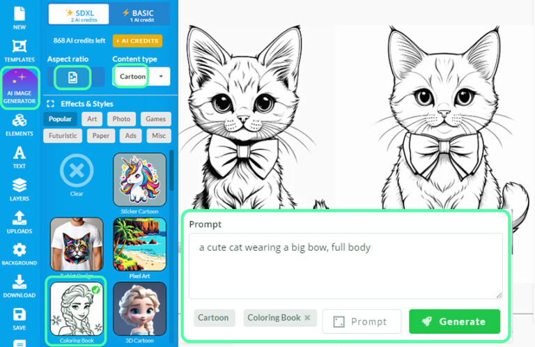 AI Coloring Book Generator - MockoFUN
