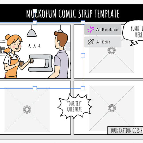 4 Panel Comic Template - MockoFUN