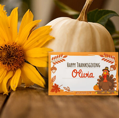 Thanksgiving Name Card - MockoFUN
