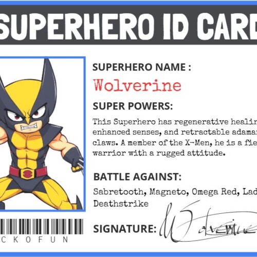 Superhero ID Card - MockoFUN