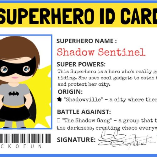 Superhero ID Card - MockoFUN