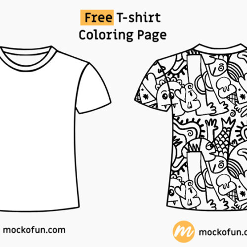 T-shirt Coloring Page - MockoFUN