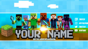 Minecraft YouTube Banner Maker - MockoFUN