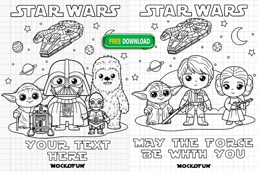 Star Wars Coloring Pages 🚀 - MockoFUN